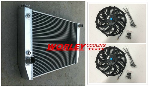Aluminum Radiator & Fans Ford Falcon V8 6cyl XC XD XE XF AT/MT 1979 ...