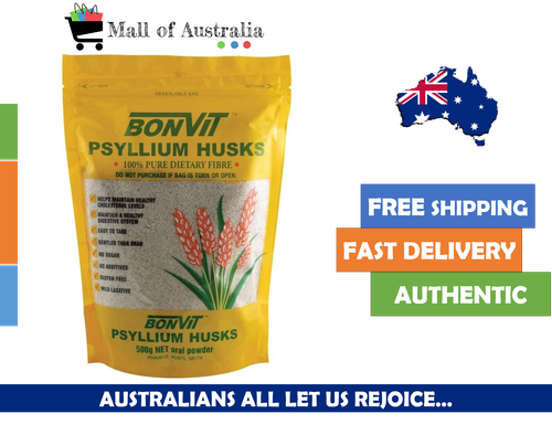 Bonvit Psyllium Husk Powder 500g - High Fiber Supplement for Digestive ...