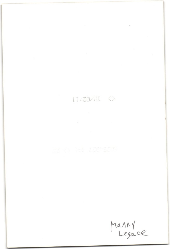 Manny Legace Autographed 4x6 Color Photo New York Islanders Goalie #34 ...