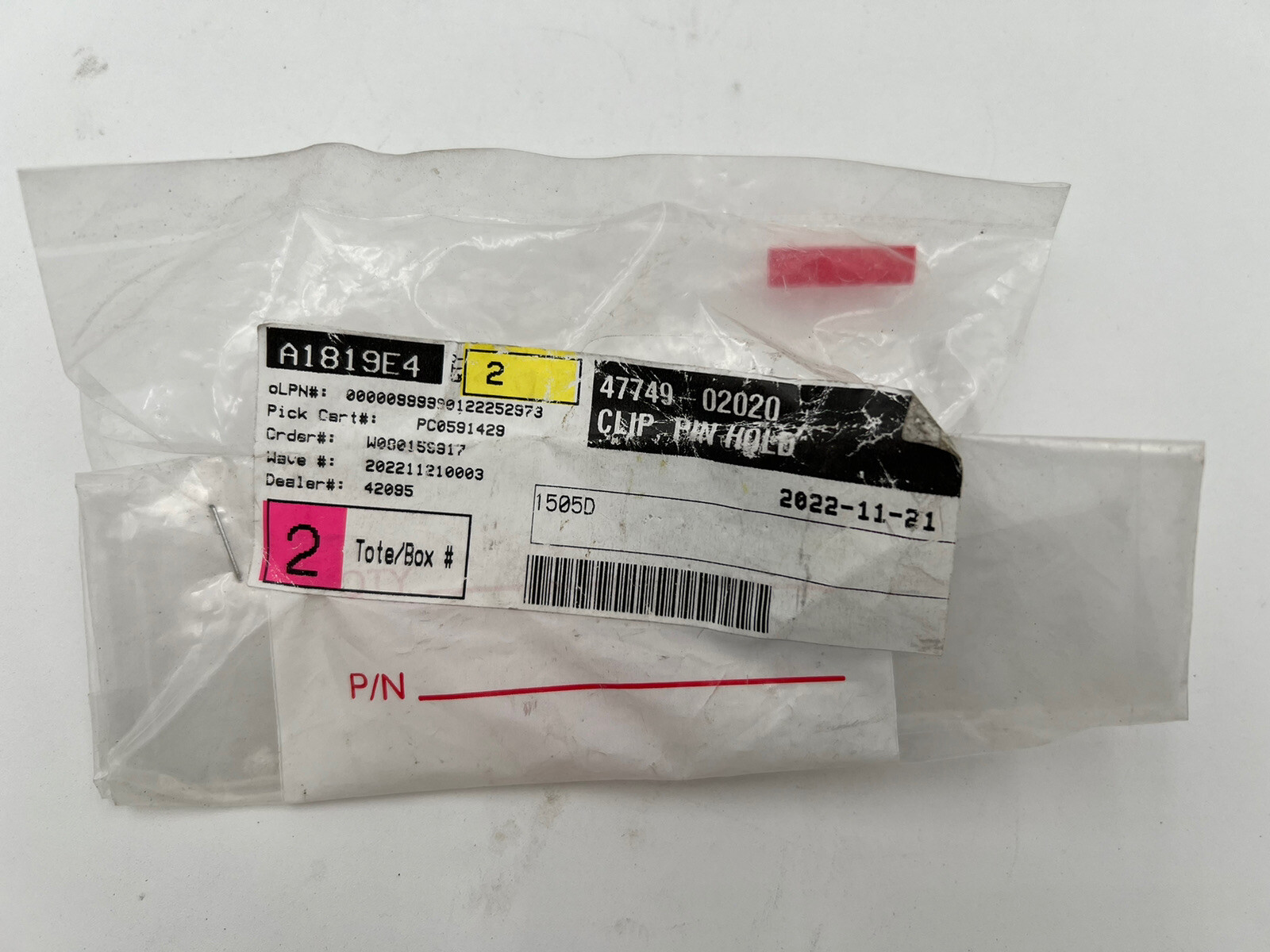 18-23 Camry Corolla Venza Genuine Toyota Clip Pin Hold 47749-02020 QTY ...