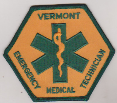 Vermont Ambulance Emergency Medical Technician patch shipped from ...