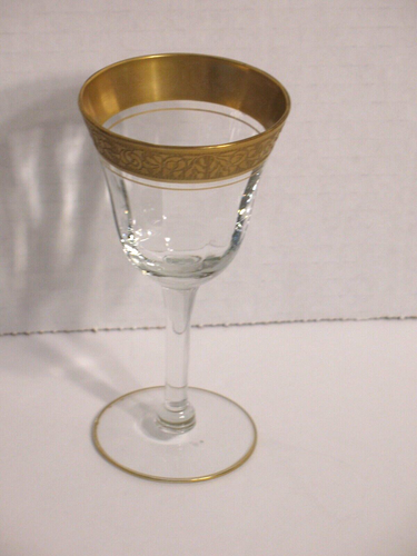 GOLD TRIMMED CORDIAL FLUTED GLASS 4.5 INCHES TALL EXCELLENT | eBay