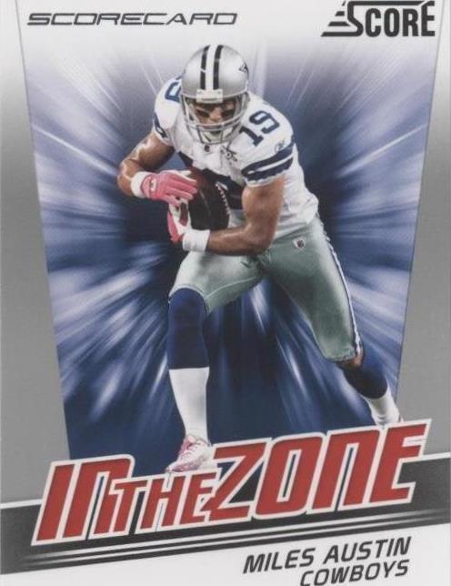 2011 Score - In the Zone Miles Austin #21 Scorecard for sale online | eBay