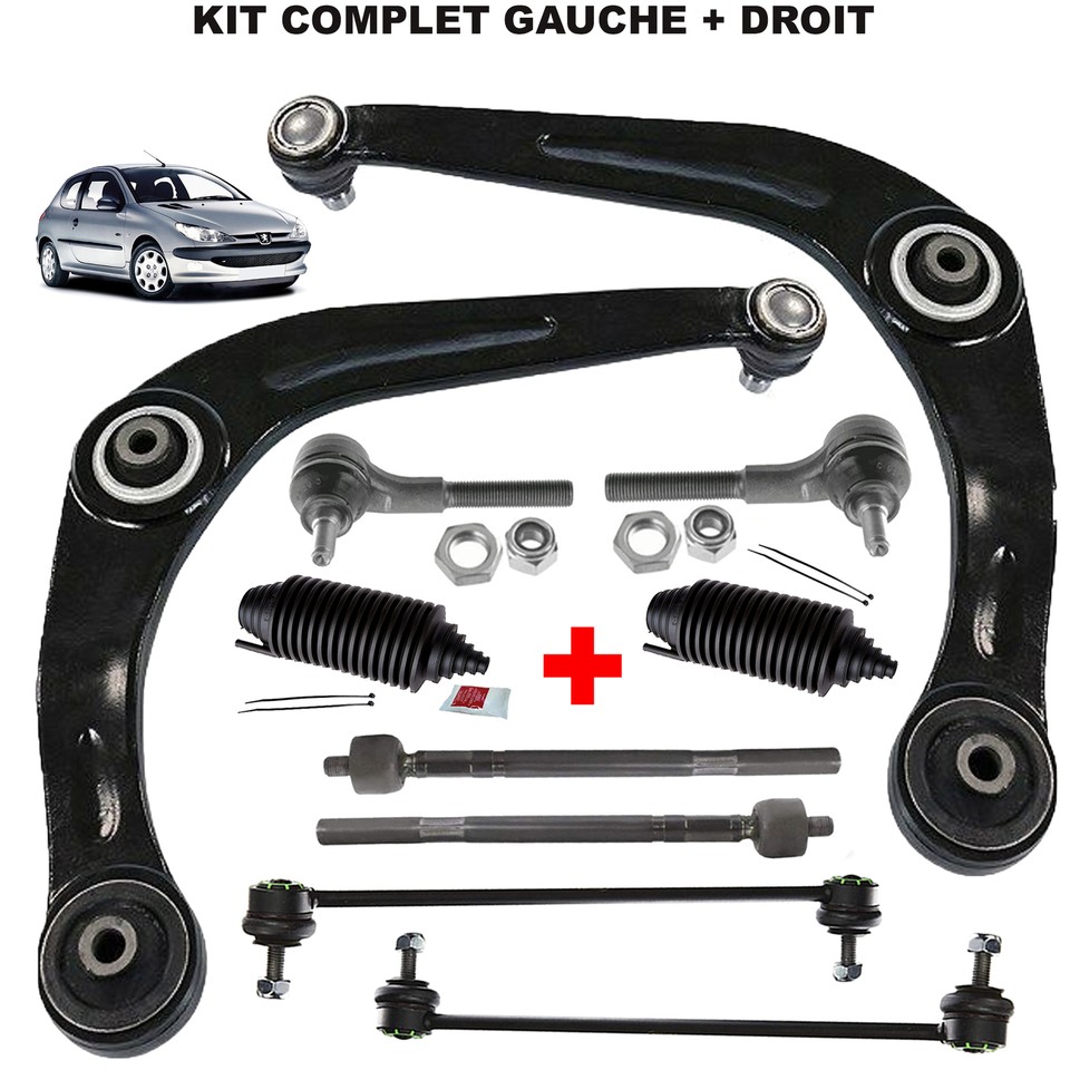 Triangle Arms Kit Link Stabilizer Bar Steering Ball Joint for 206 | eBay UK