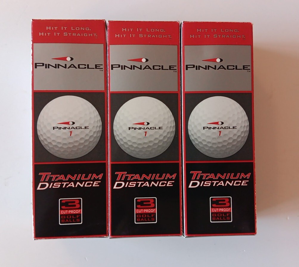 Lot Of 3 Pinnacle Titanium Distance Golf 3 Paks 9 Total NEW | eBay