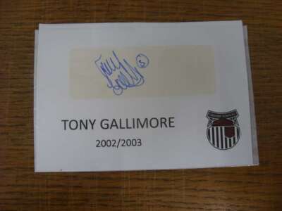 2002/2003 AWC: Grimsby Town - Gallimore, tony | eBay