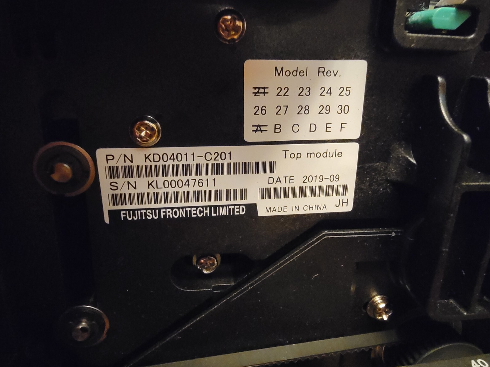 Fujitsu GSR50 Cash Handling Bunch Acceptor Top Module KD04011 | eBay