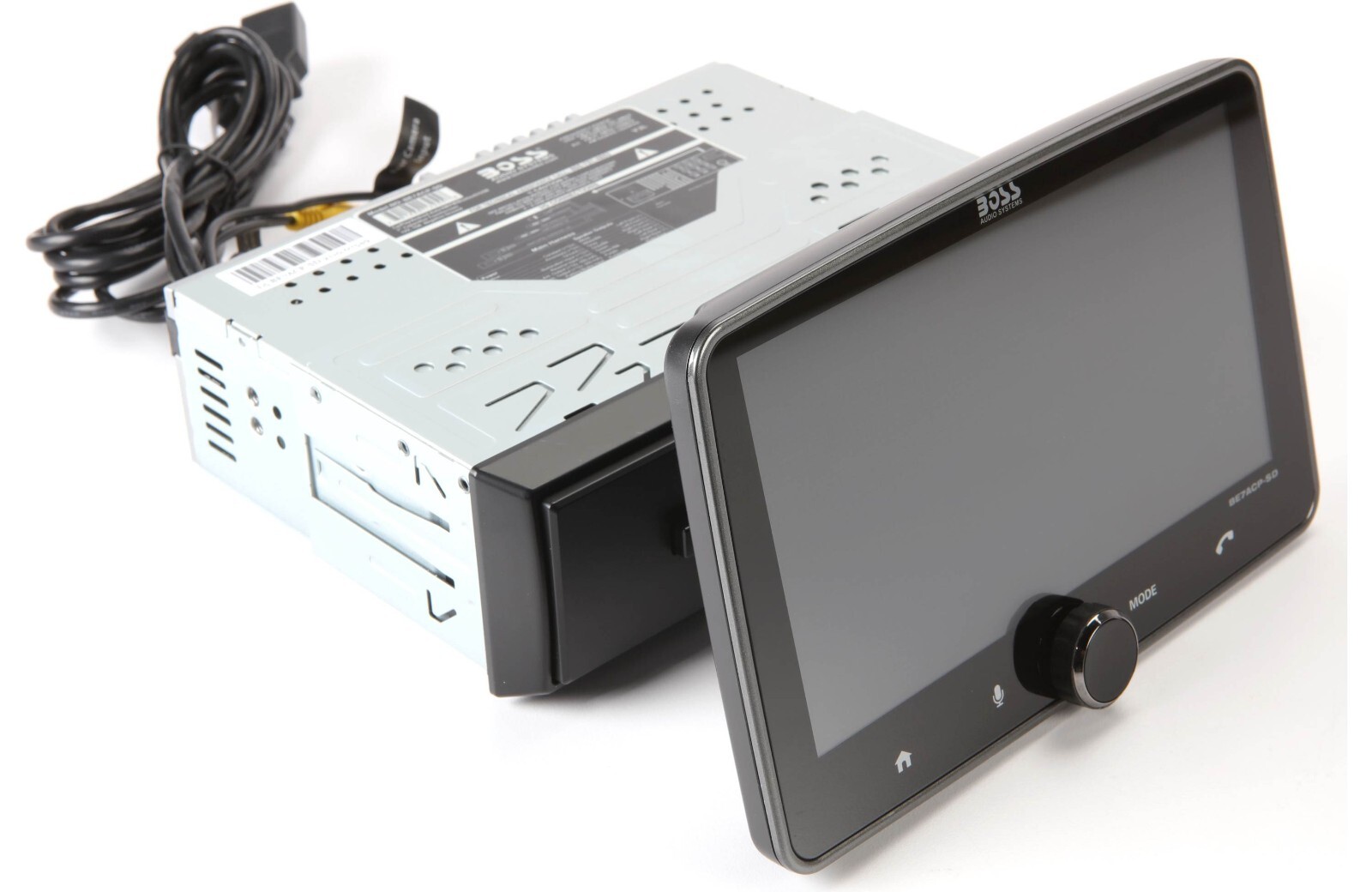 BOSS Floating 7" Touchscreen 1-Din Bluetooth Radio Apple CarPlay ...