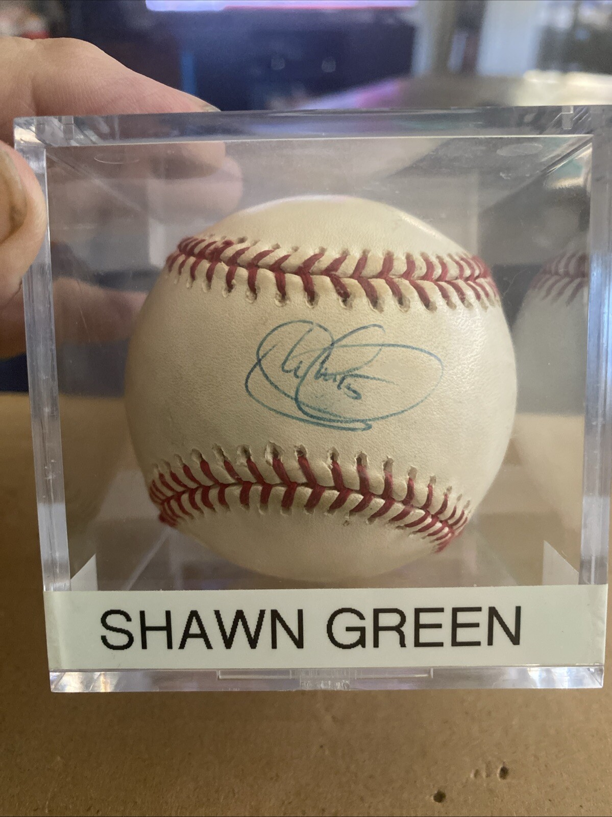 Shawn Green Dodgers Signed Autograph OMLB Baseball *2003 W/Case | eBay