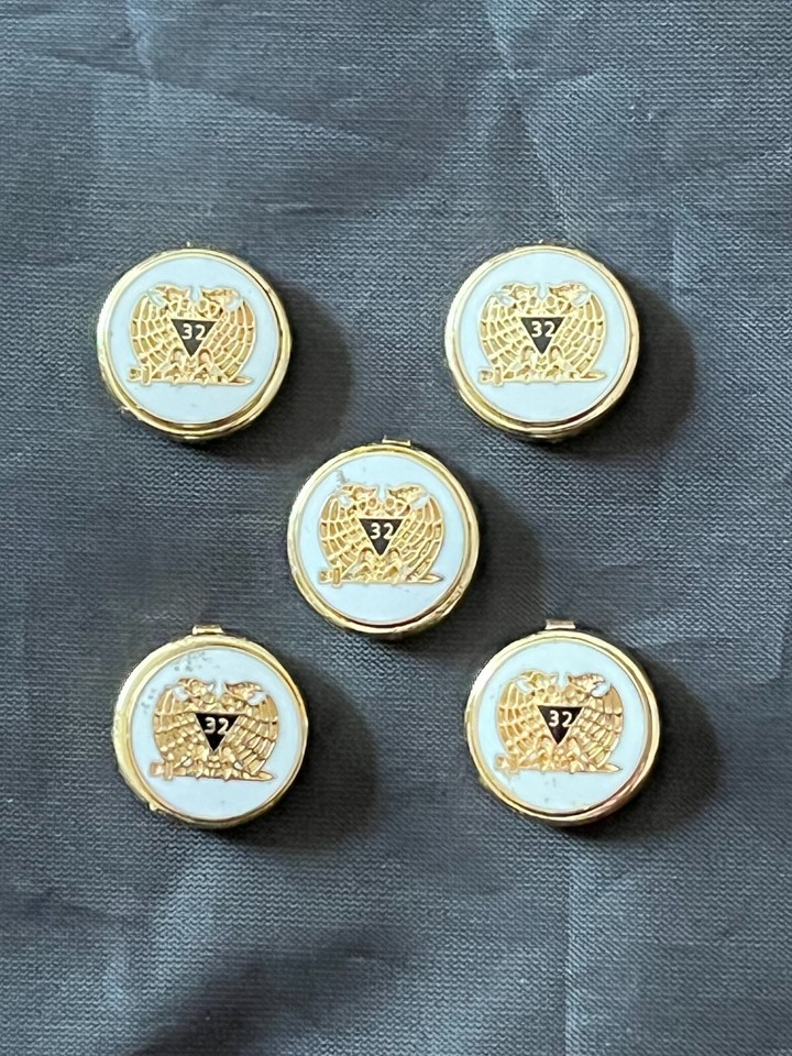 Masonic Button Covers Tuxedo Square Compass Past Master York Rites ...