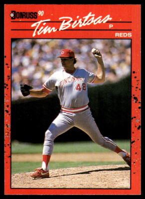 1990 Donruss 493 Tim Birtsas Cincinnati Reds Baseball Card | eBay