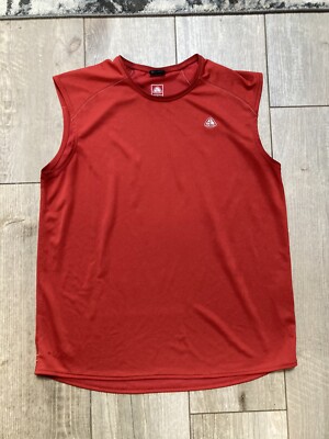 VINTAGE Nike ACG Shirt Men L Red Base Layer Dri-Fit No Sleeve ...