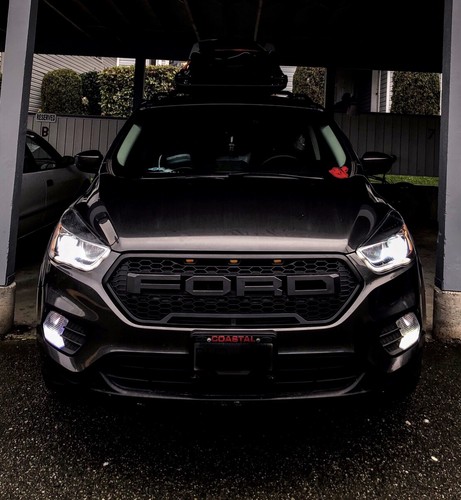 for 2017 Ford Escape Raptor Style Sport Mesh Charcoal Gray Front Bumper ...