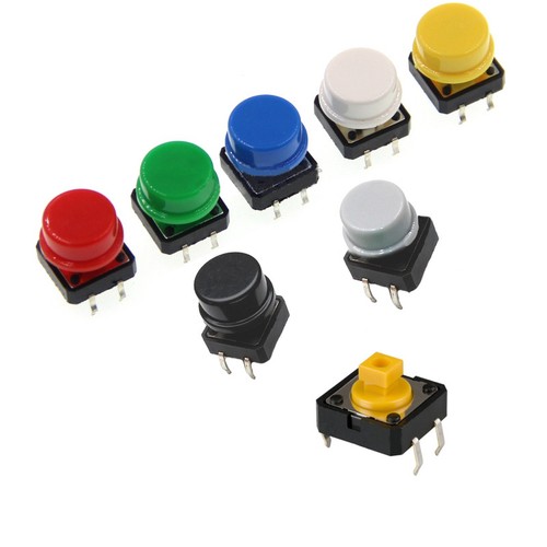 12x12x7.3 Mini Round Cap Tactile Momentary Push Button Switch for OMRON ...