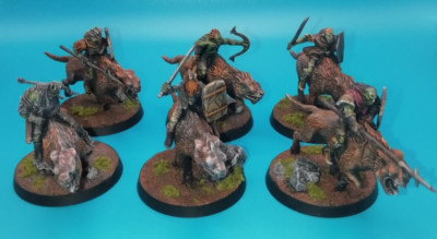 6 x Well Painted MORDOR WARG RIDERS LOTR 28mm MESBG HOBBIT MTO | eBay