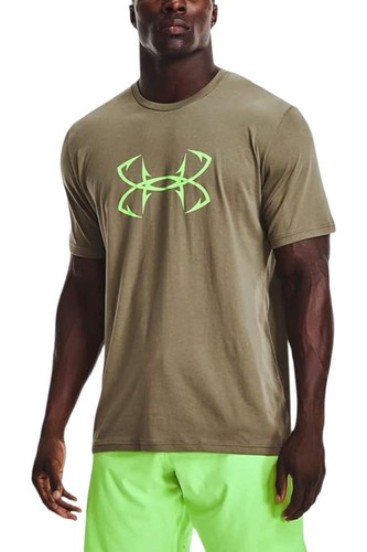 Under Armour Men's UA Fish Hook Logo T-Shirt Tent/Quirky Lime | eBay