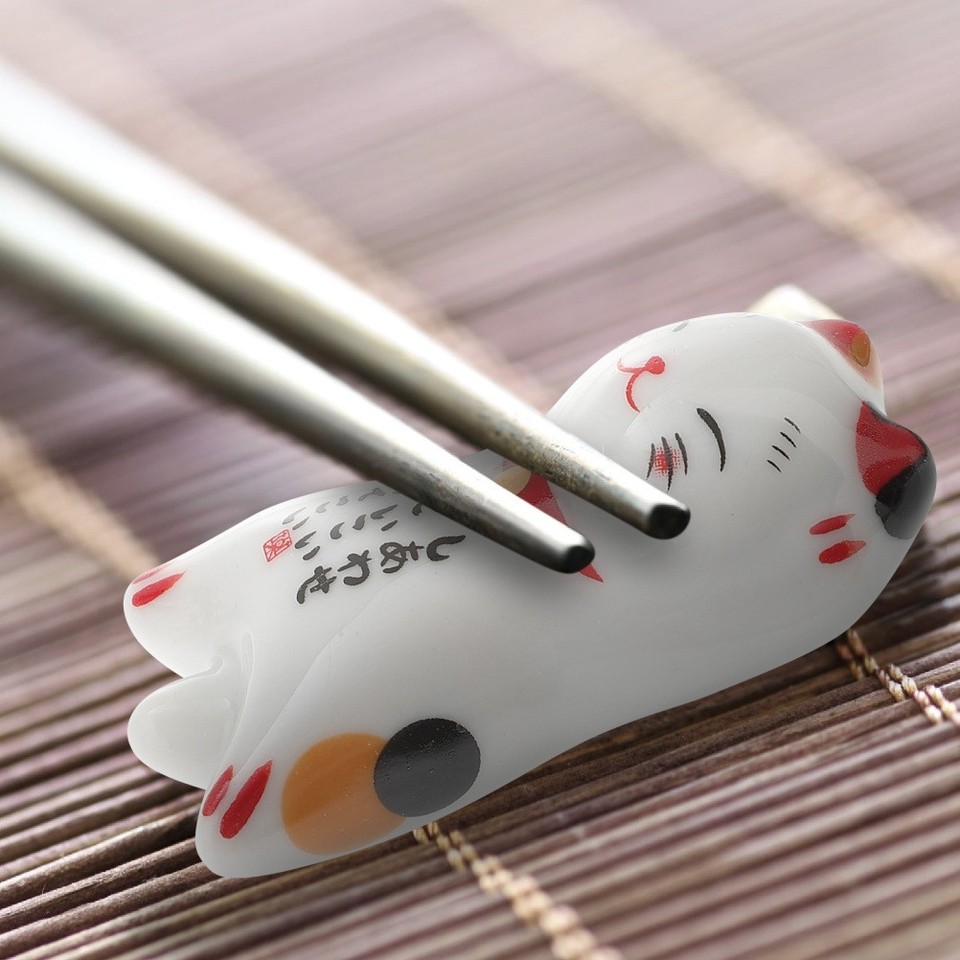 5 Pcs Chopstick Rest Dining Table Decor Chopsticks Ceramic Stand Rack ...