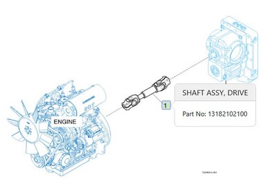 GENUINE Front Drive Shaft Assy Input Shaft TYM Branson Part Number ...