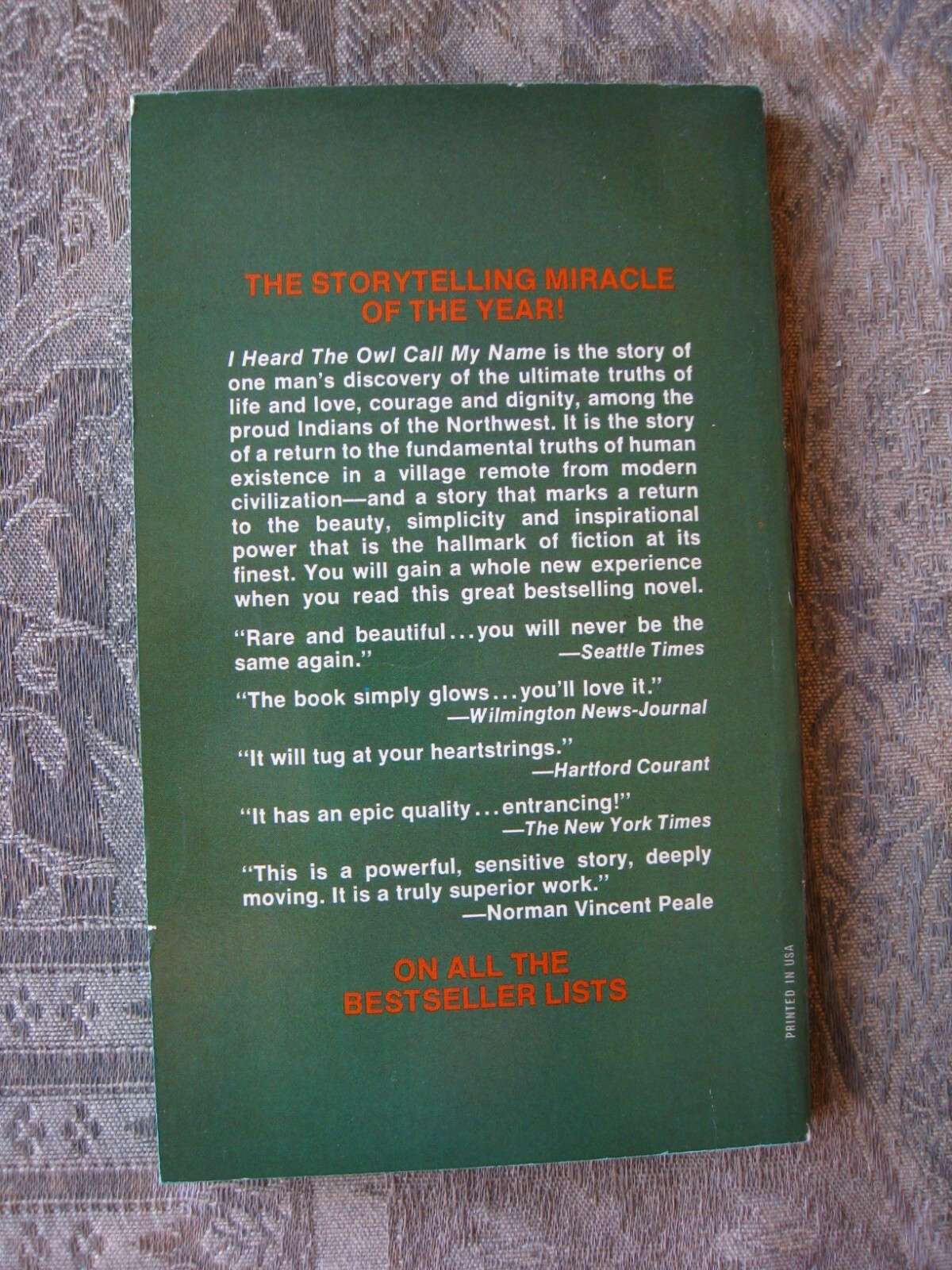 Margaret Craven - I Heard the Owl Call My Name - 1980 - paperback | eBay