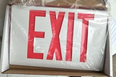 Exit Light Cooper Eaton APC7R Suitable For Damp Locations 120/277v | eBay