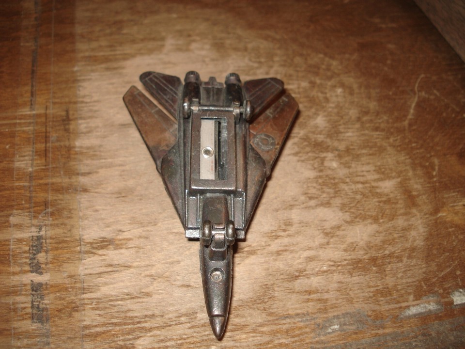Vintage Metal Novelty Manual Pencil Sharpener Jet Airplane | eBay