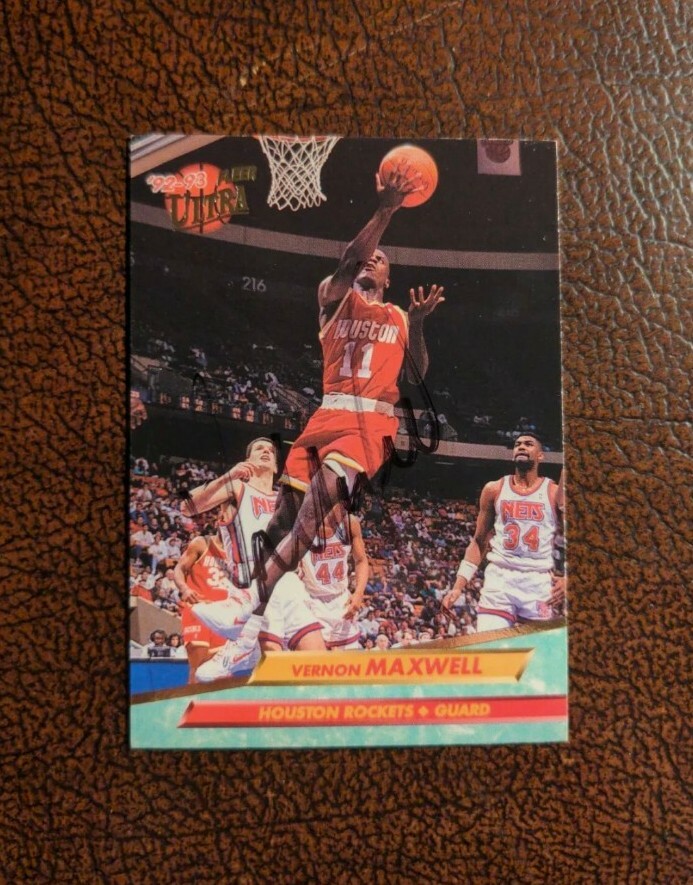 Vernon Maxwell Signed Autographed 1992-93 Fleer Ultra NBA Card ...