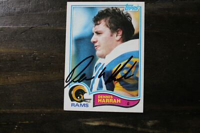 DENNIS HARRAH LA RAMS 1982 TOPPS AUTOGRAPHED FOOTBALL CARD | eBay
