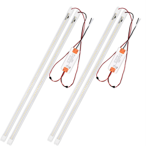 2 Pack Magnetic Mount 4 Foot LED Tube, 36W, 5400LM Super Bright, 5000K ...