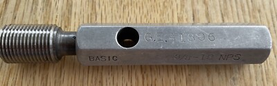 3/8-18 NPS THREAD PLUG GAGE GO GAGE?? ONLY PD Is .6270 Greenfield Gage ...