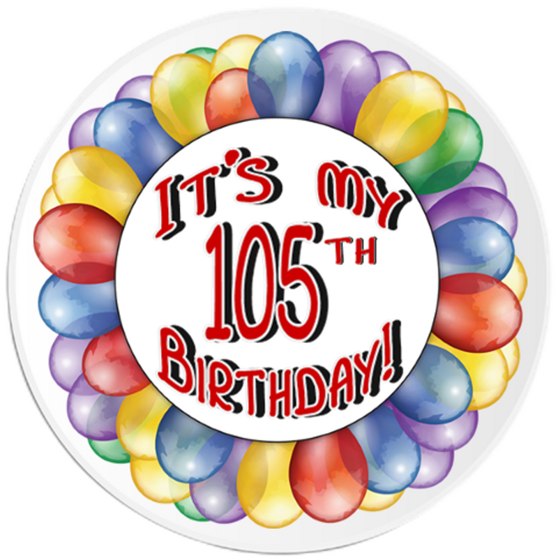It's My 105th Birthday! - 100 Pack Circle Stickers 3 Inch - Happy Party ...