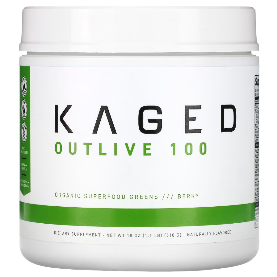 Kaged, Outlive 100, Organic Superfood Greens, Berry 510g | eBay