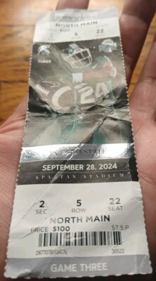 2024 Michigan State Spartans Ohio State Buckeyes Football Ticket Stub ...