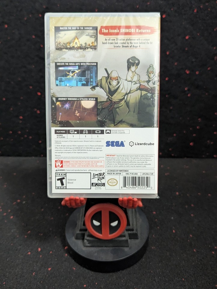 Shinobi: Art Of Vengeance Nintendo Switch Physical Limited Run #286 ...