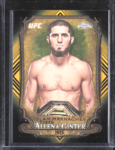 2025 Topps Chrome UFC Islam Makhachev Black Gold Refractor 5/8 Allen ...