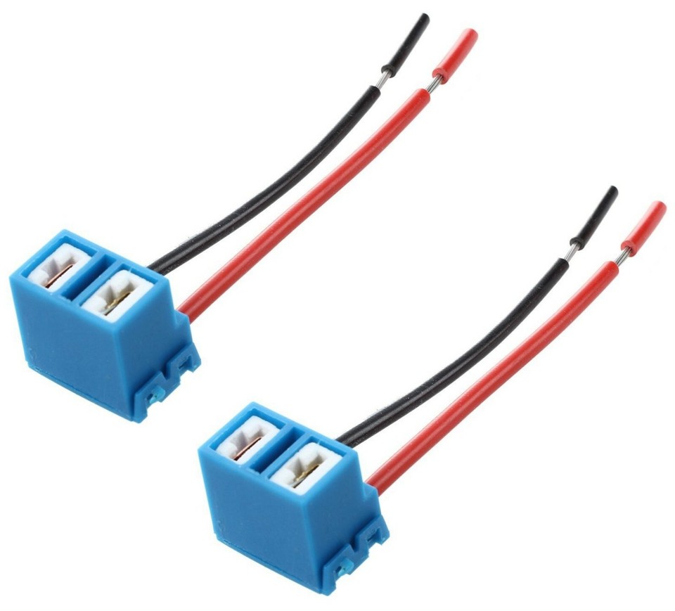 Wire Pigtail Female Ceramic A H7 Two Harness Head Light High Beam Bulb ...