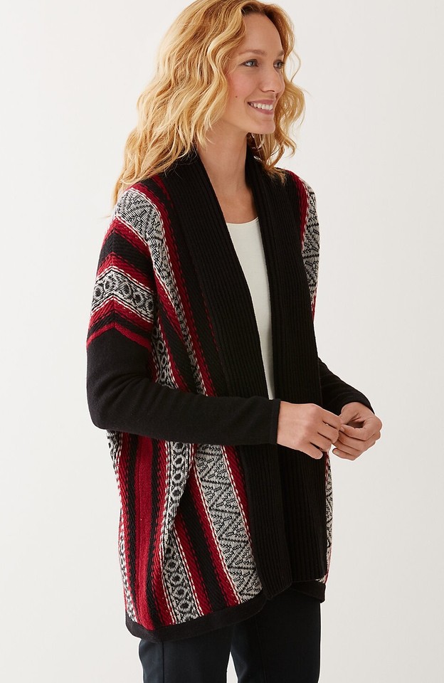 J.Jill ~ NEW Cozy & Pretty Wool Blend Blanket-Stitch Cardigan ~ NWT(2T2 ...