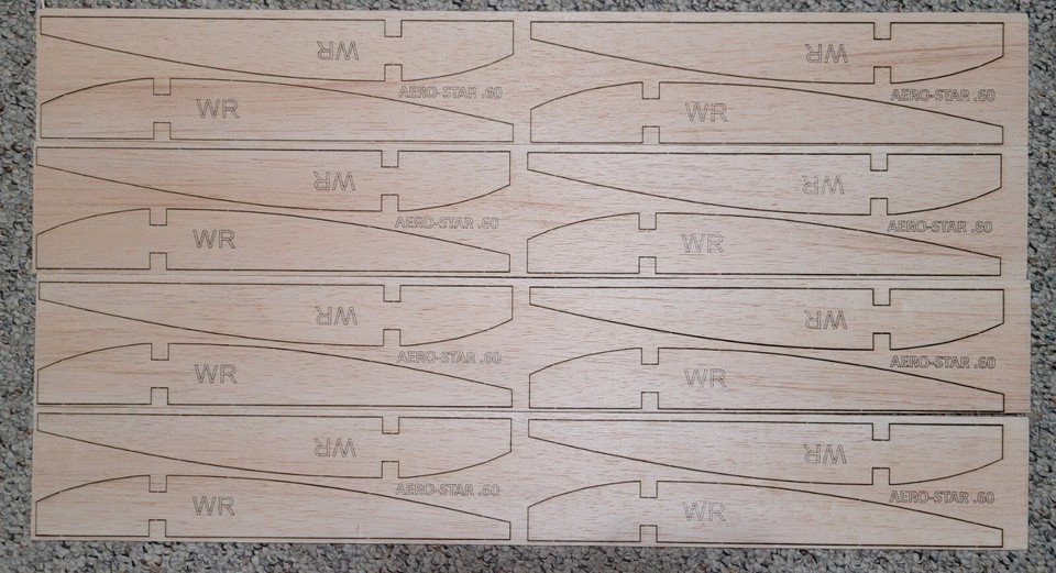 Aero-Star 60 74" WS R/C Airplane Short Kit Laser Cut Balsa & Ply ...