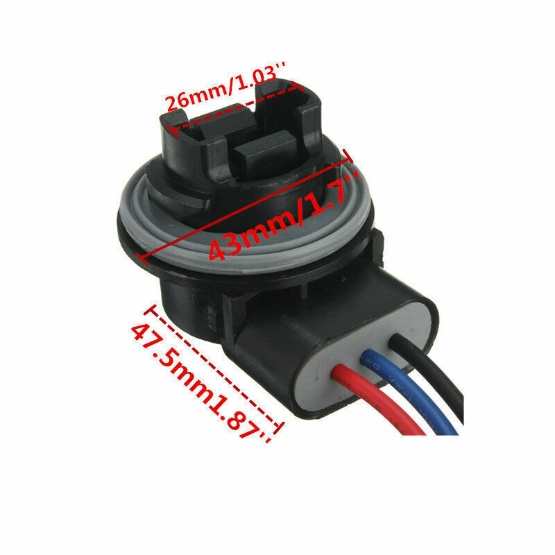 2PCS 3157 4157 Bulb Socket Pigtail Harness Wire Plug for Turn Signal ...