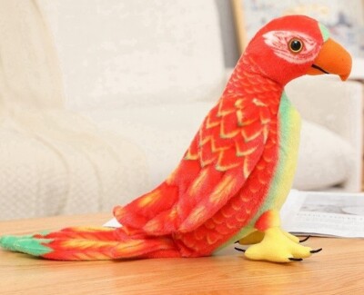 Red Budgerigar Parrot Bird 28" Stuffed Animal Plush Toys Toddler Doll ...