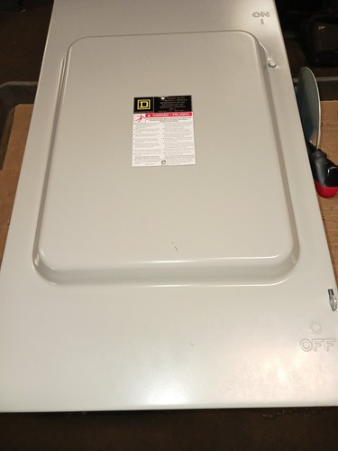 NEW SQUARE D H364N 200 AMP FUSIBLE SAFETY SWITCH 600 VAC 3P 4W NEMA 1 ...