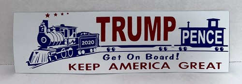 Donald Trump Pence 2020 Trump Train Keep America Great Bumper Sticker ...