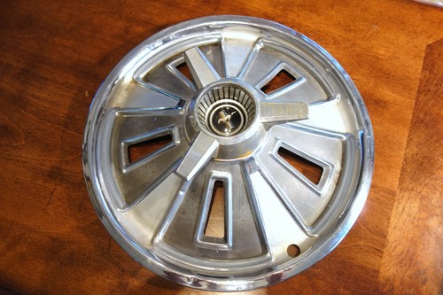 Ford OEM 1966 Mustang 14" Metal Tri Bar Spinner Hubcap Hub Cap Wheel ...
