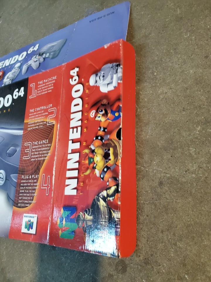 1996 NINTENDO 64 VIDEO GAME CONSOLE N64 EMPTY BOX ONLY *NO SYSTEM* OEM ...