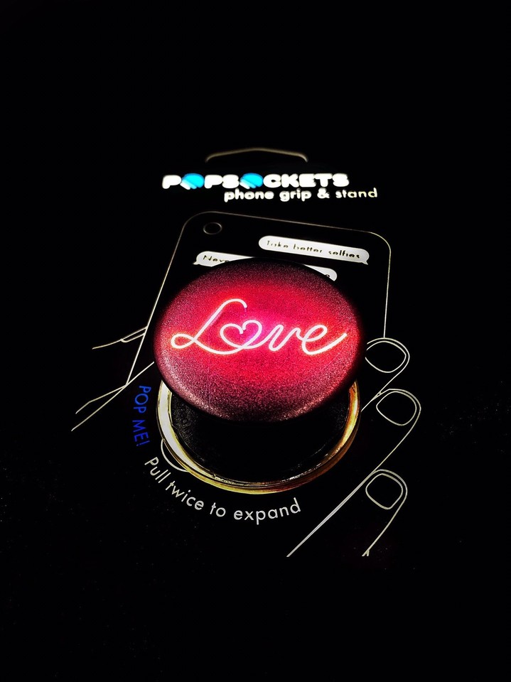 PopSockets Neon Love Sign Pink Red PopSocket Pop Socket Phone Holder ...
