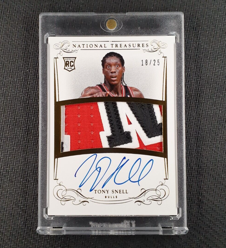 2013-14 Panini National Treasures #122 Tony Snell Rookie Patch Auto RPA ...