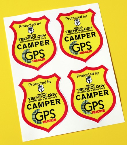 CAMPERVAN GPS TRACKER UNDETECTABLE CHIP anti theft SECURITY stickers ...