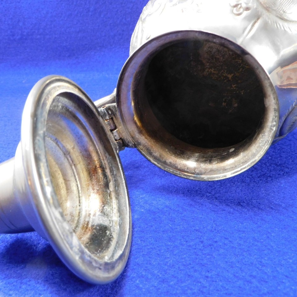 Vintage Traditional Moroccan Teapot Silverplate Handmade Flower Design ...