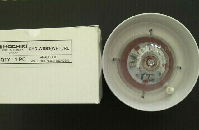 Hochiki CHQ-WSB2(WHT)/RL Wall Sounder Beacon White Case Red LEDs for ...