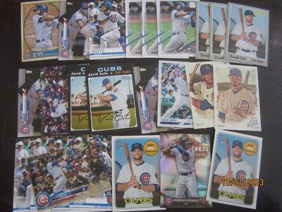 Huge Lot of (25) David Bote Baseball Cards w Rookies RC Cubs | eBay