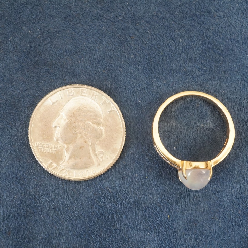 Lance Fischer 14k Yellow Gold Moonstone & Diamond Accent Ring - Free ...